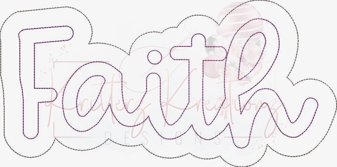 Faith Double Applique Design. Faith Offset Applique Design. Church ...