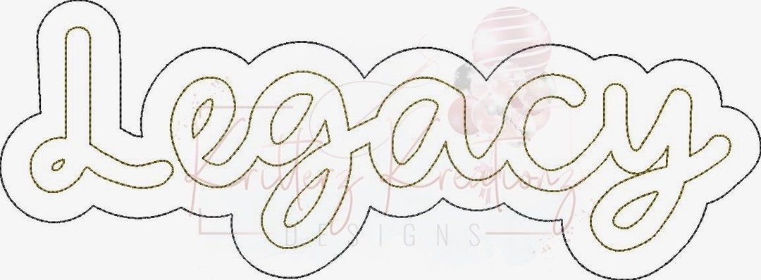 Legacy Double Applique Design. Legacy Offset Applique Design. School ...