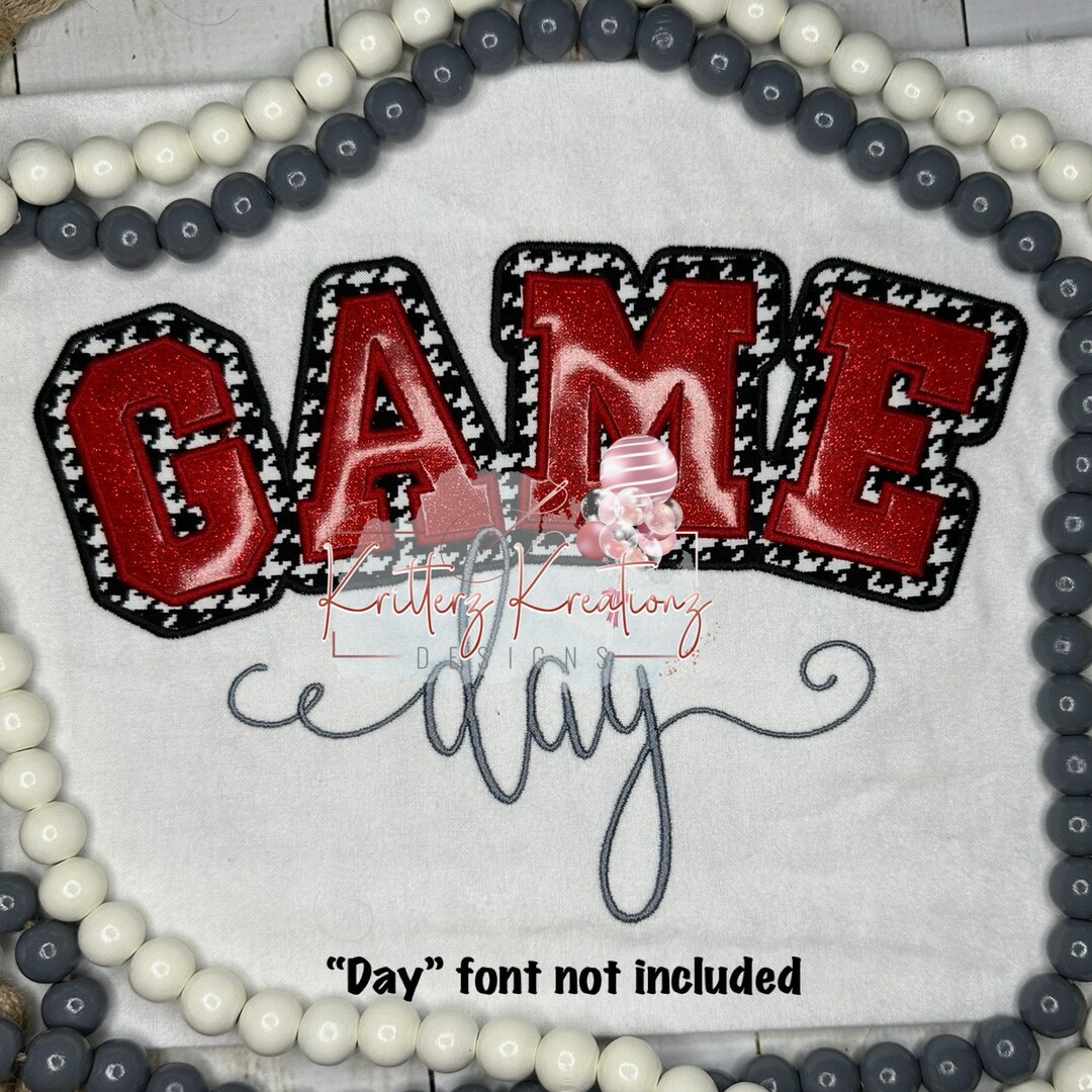 Game Varsity Double Applique Design. Game Varsity Offset Applique ...