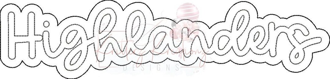 Highlanders Double Applique Design.highlanders Offset Applique Design ...