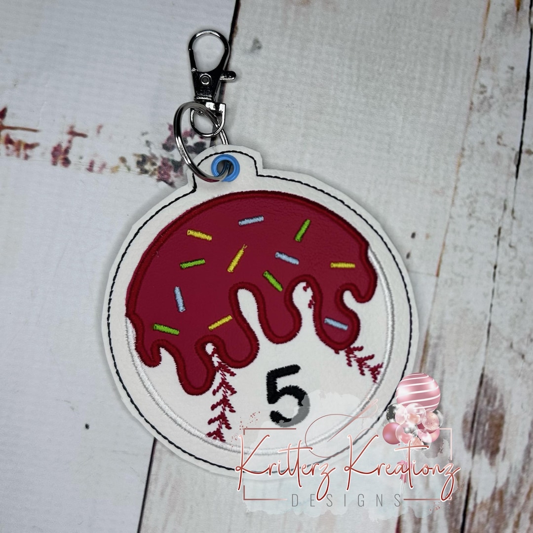 Baseball Drip ITH Bag Tag. in the Hoop Baseball Drip Bag Tag. Baseball ...
