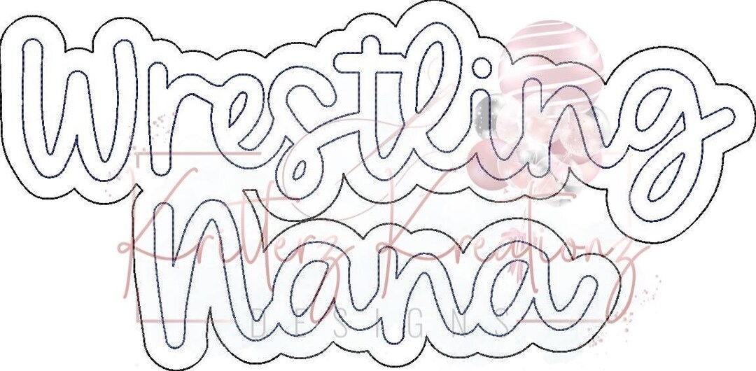 Wrestling Nana Double Applique Design. Wrestling Nana Offset Applique ...