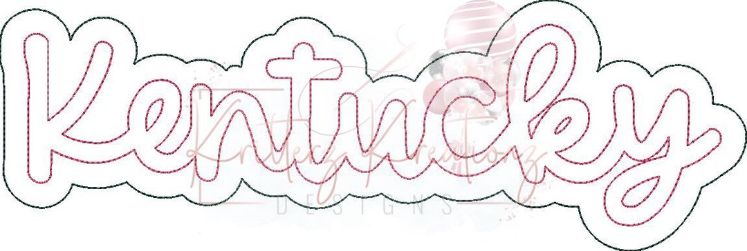 Kentucky Double Applique Design. Kentucky Offset Applique Design. State ...