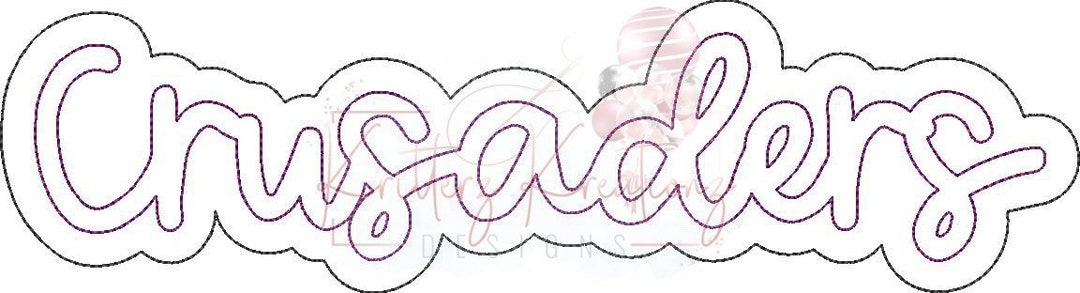 Crusaders Double Applique Design. Crusaders Offset Applique Design ...