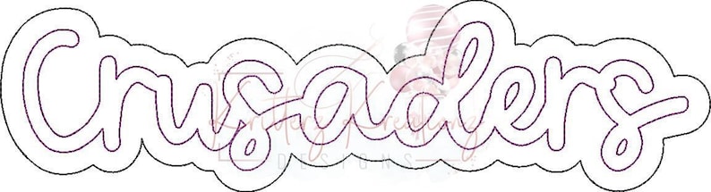 Crusaders Double Applique Design. Crusaders Offset Applique - Etsy