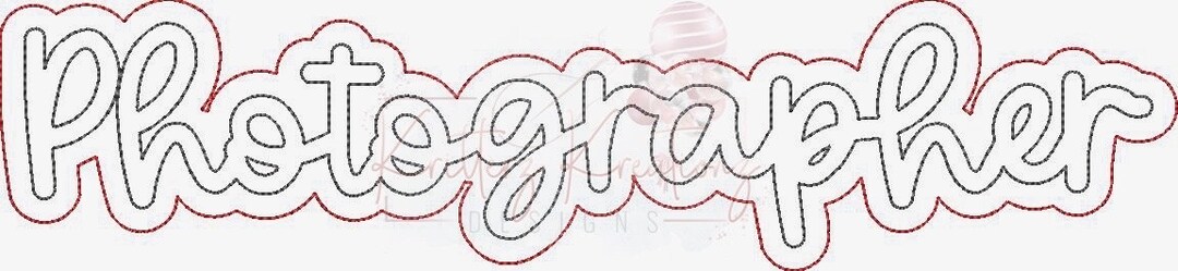 Photographer Double Applique Design. Photographer Offset Applique ...