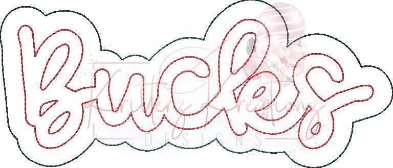 Bucks Double Applique Design. Bucks Offset Applique Design. - Etsy