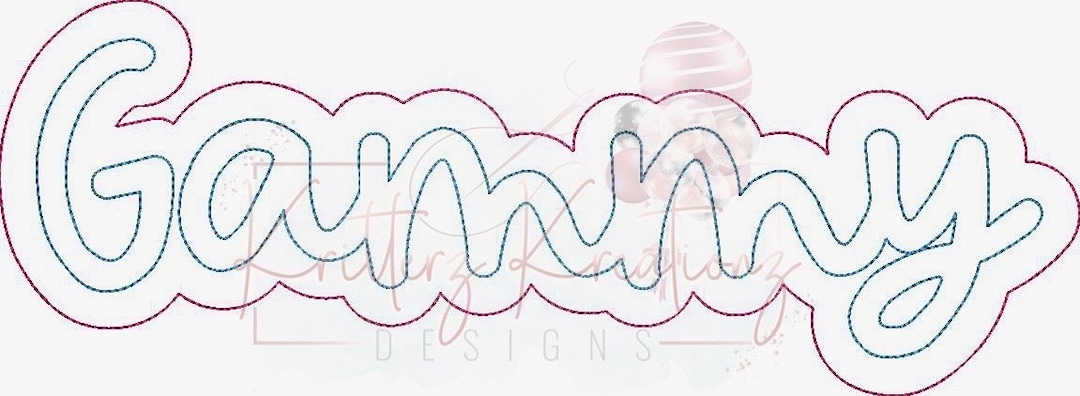 Gammy Double Applique Design. Gammy Offset Applique Design. Grandma ...