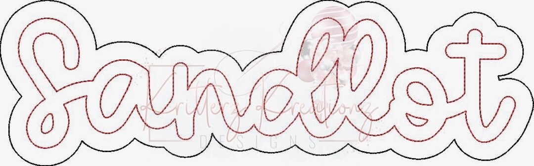 Sandlot Double Applique Design. Sandlot Offset Applique Design. School ...