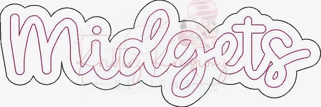 Midgets Double Applique Design. Midgets Offset Applique Design. School ...