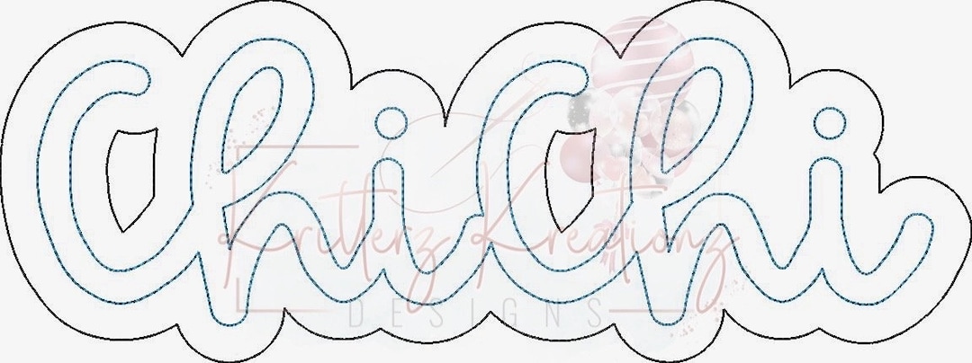 Chichi Double Applique Design. Chichi Offset Applique Design. Grandma ...