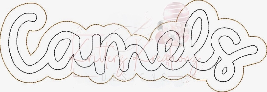 Camels Double Applique Design. Camels Offset Applique Design. School ...