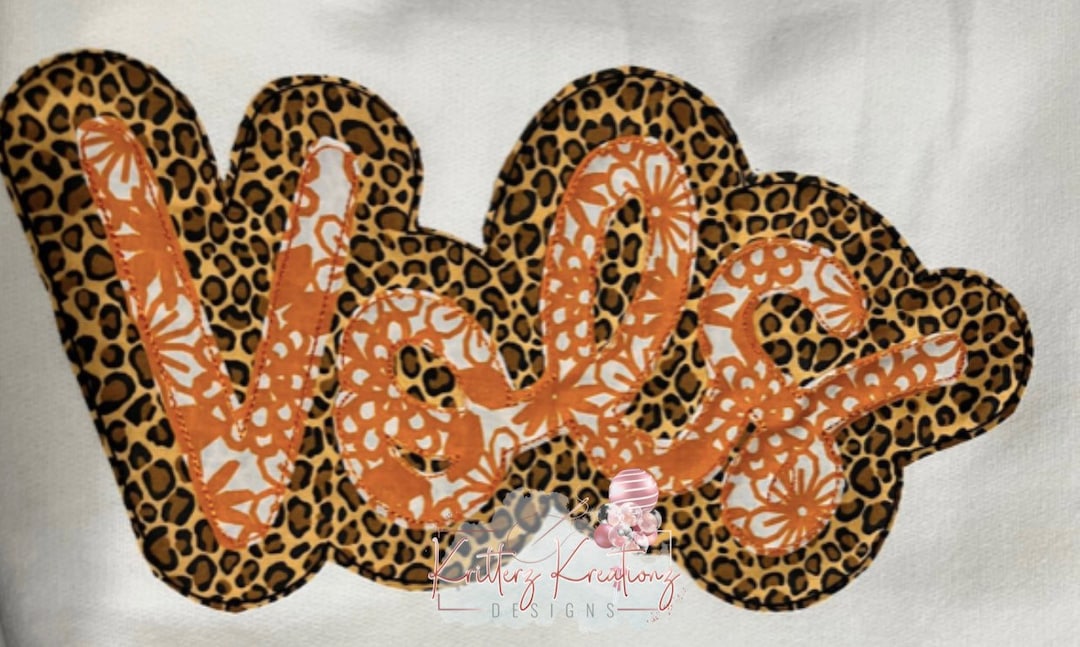 Vols Double Applique Design. Vols Offset Applique Design. School Mascot ...