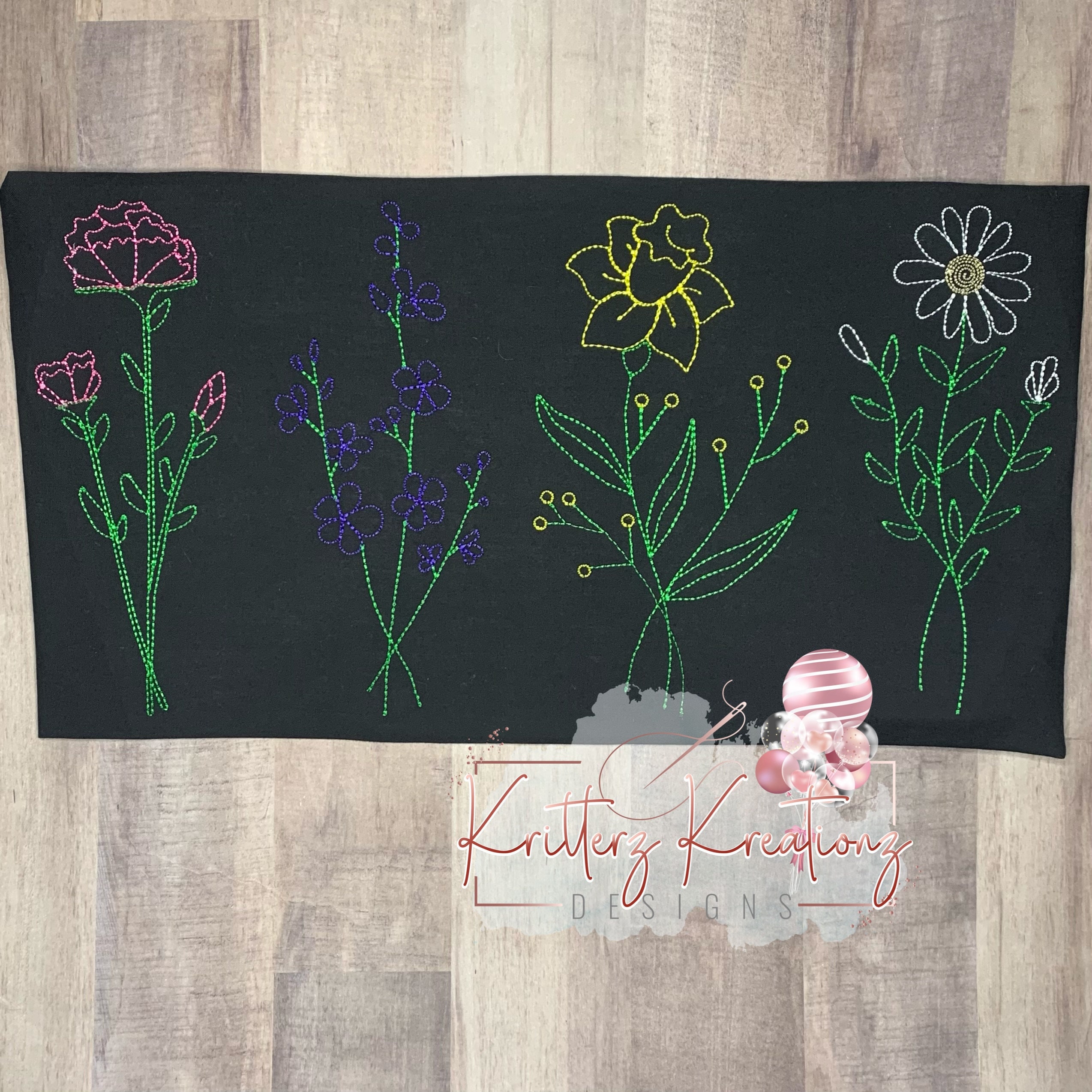 Birth Month Flower Embroidery Design. Birth Month Flowers. Birth ...