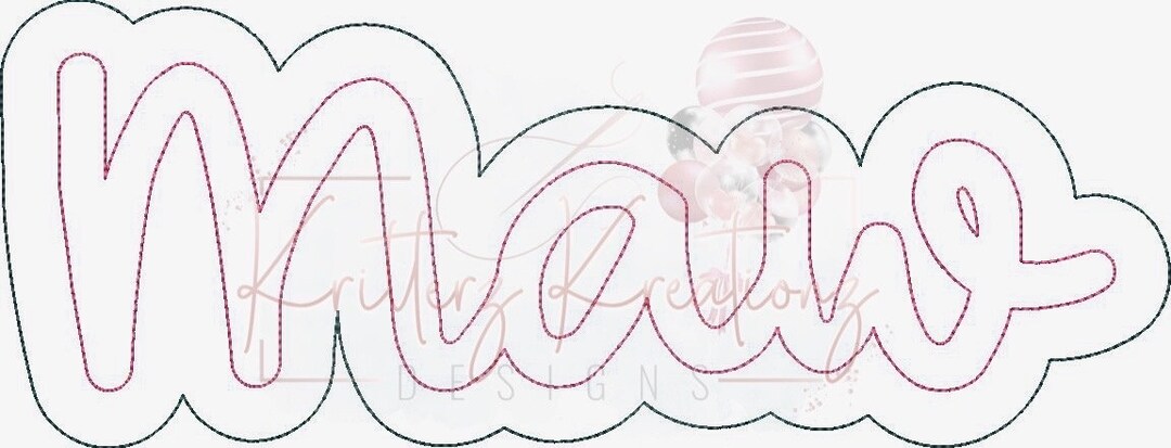 Maw Double Applique Design. Maw Offset Applique Design. Grandma Name ...