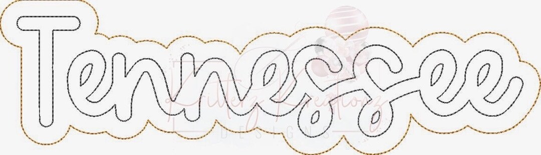 Tennessee Double Applique Design. Tennessee Offset Applique Design ...