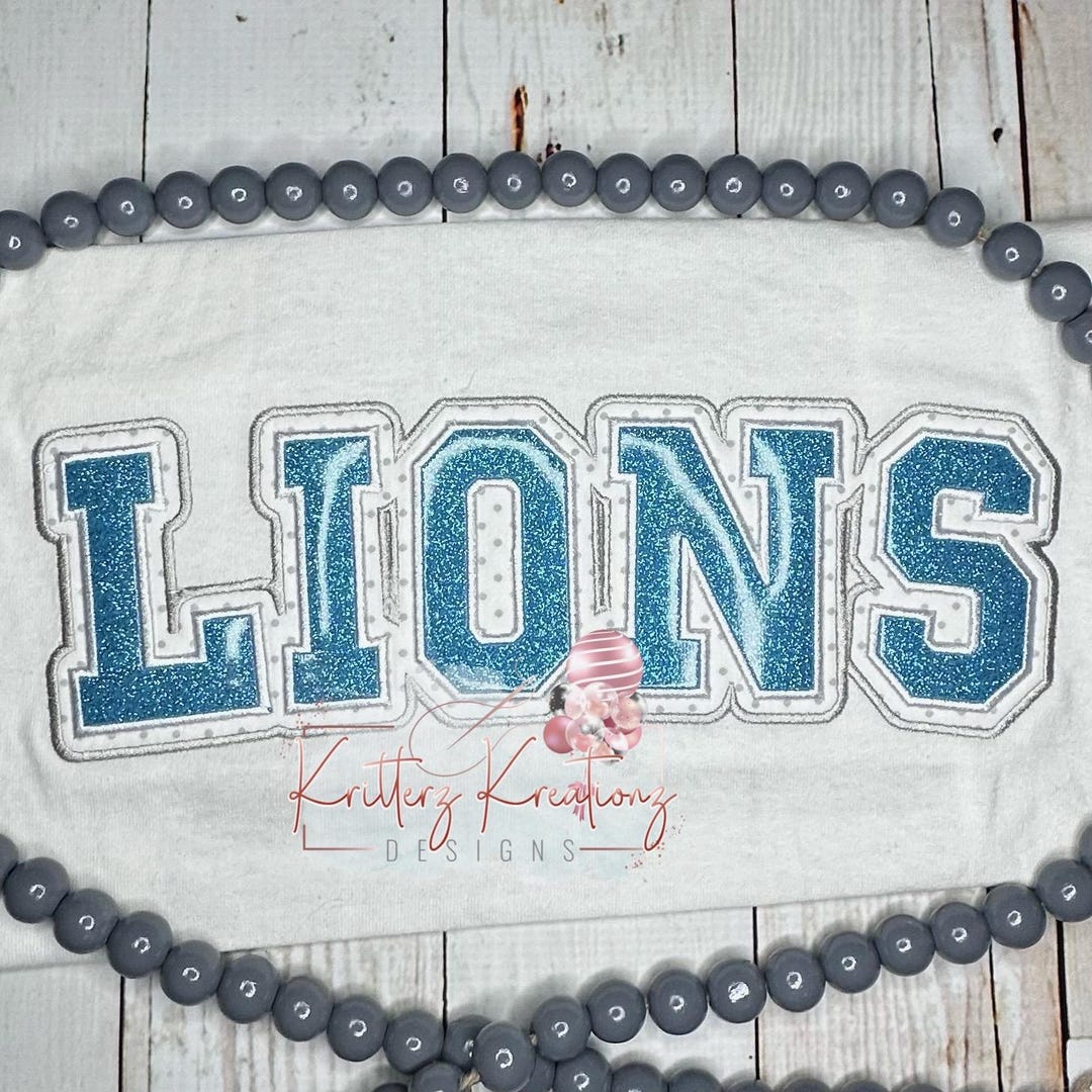 Lions Varsity Double Applique Design. Lions Varsity Offset Applique ...