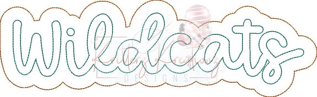 Wildcats Double Applique Design. Wildcats Offset Applique Design ...