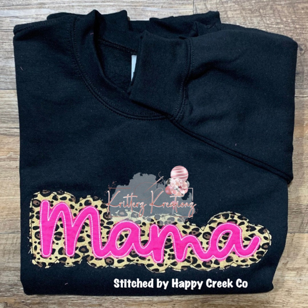 Mama Double Applique Design. Mama Offset Applique Design. Mom Name ...