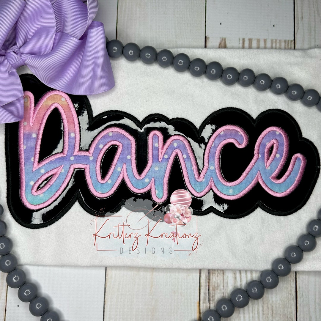 Dance Satin Double Applique Design. Dance Satin Offset Applique Design ...