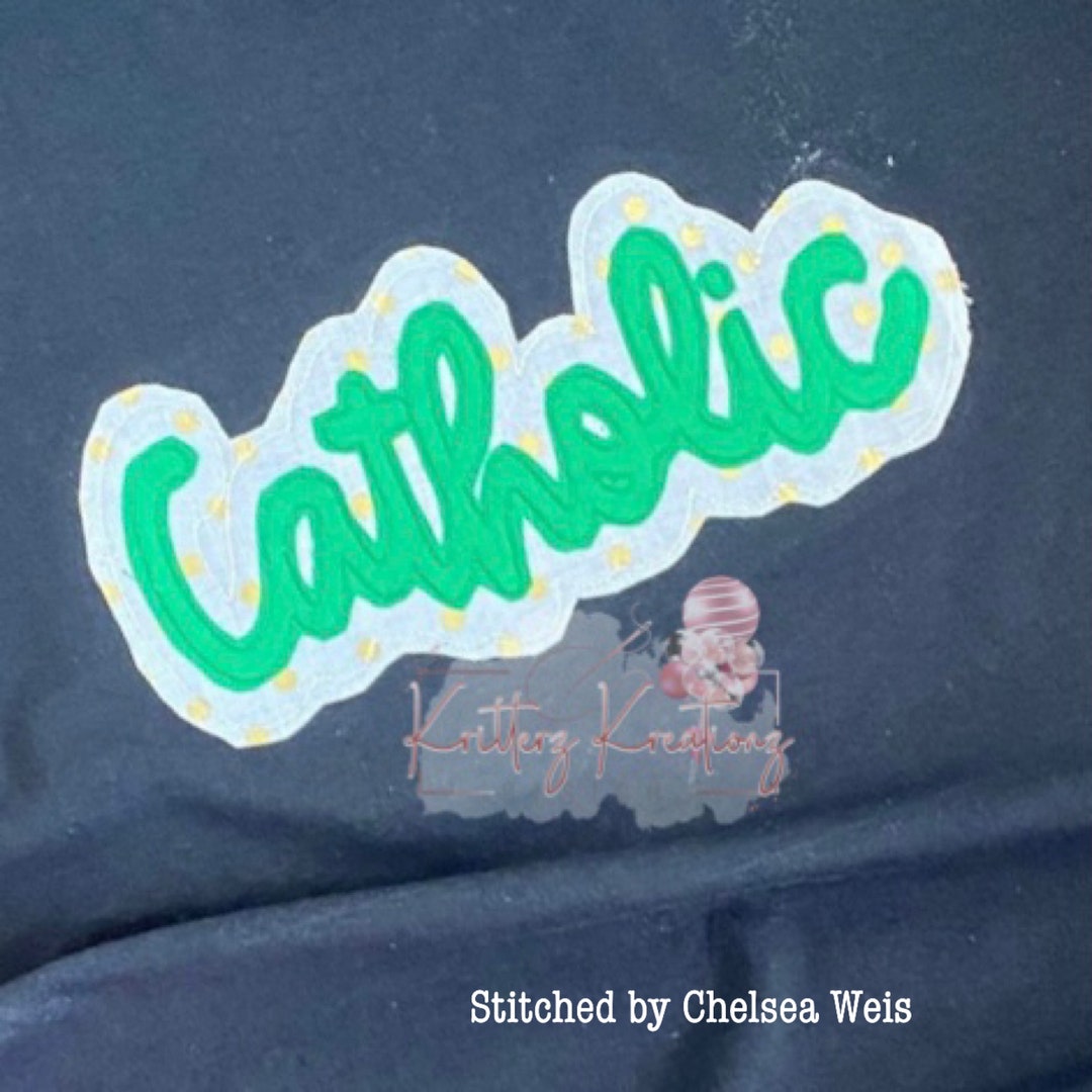 Catholic Double Applique Design. Catholic Offset Applique Design ...