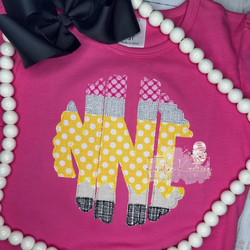 Monogram Applique Design - Etsy