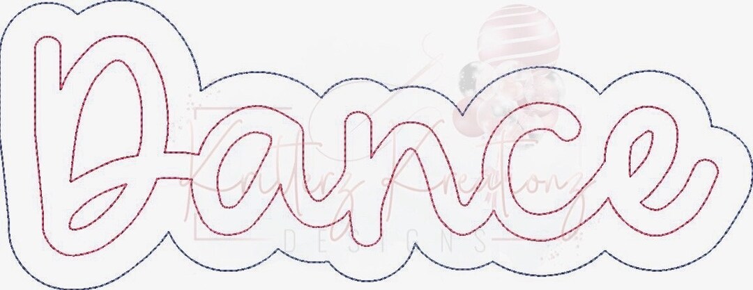 Dance Double Applique Design. Dance Offset Applique Design. Dancer ...