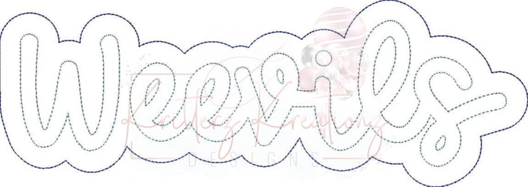 Weevils Double Applique Design. Weevils Offset Applique Design. School ...