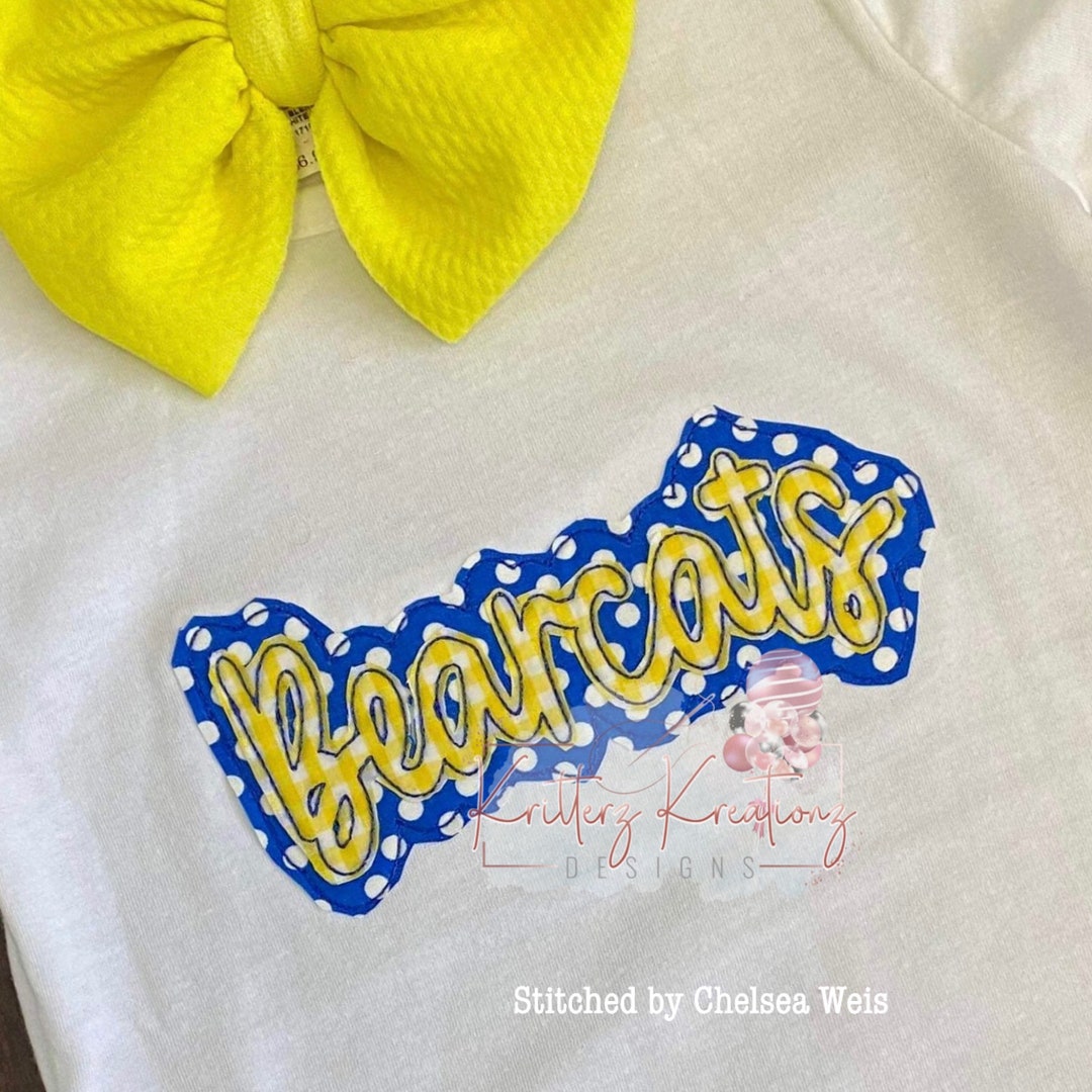 Bearcats Double Applique Design. Bearcats Offset Applique Design ...