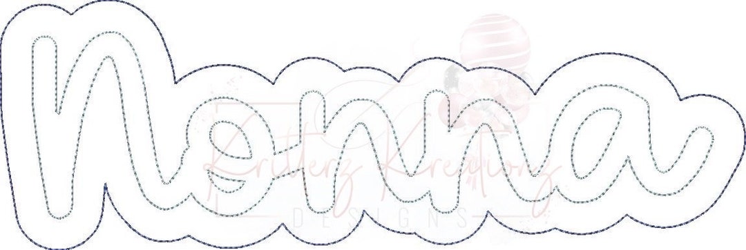 Nonna Double Applique Design. Nonna Offset Applique Design. Grandma ...