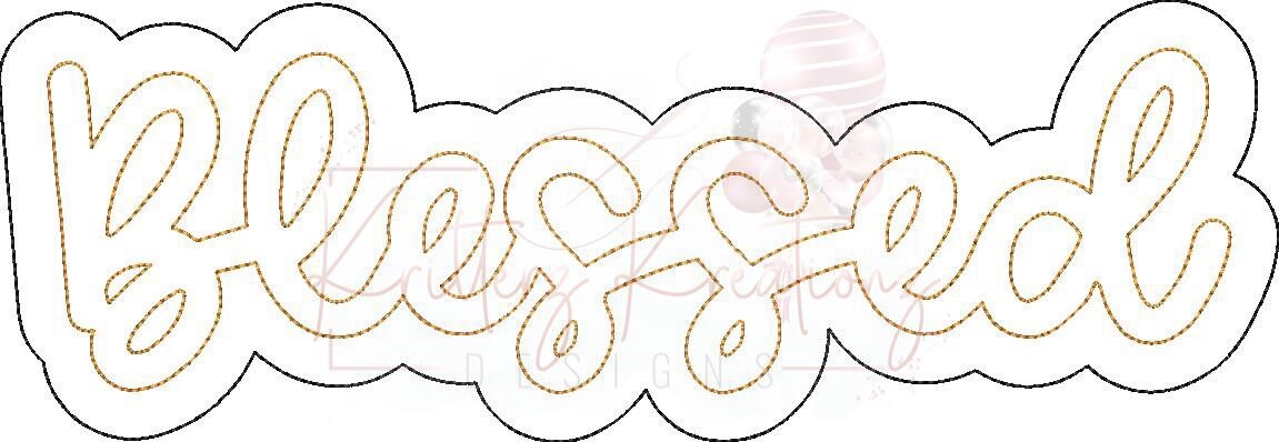 Blessed Double Applique Design. Blessed Offset Applique Design. Fall ...