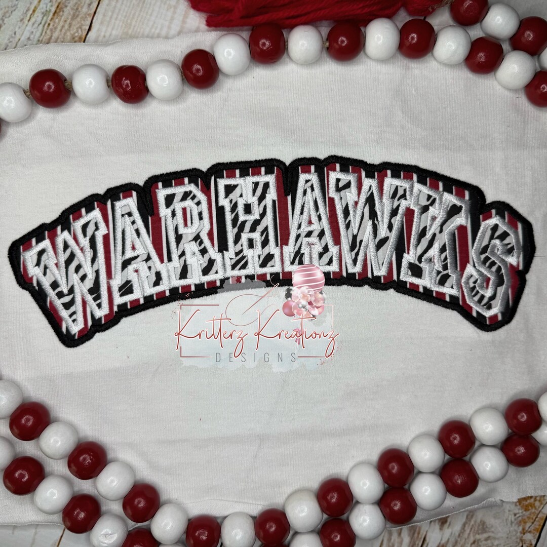Warhawks Varsity Double Applique Design.warhawks Varsity Offset ...