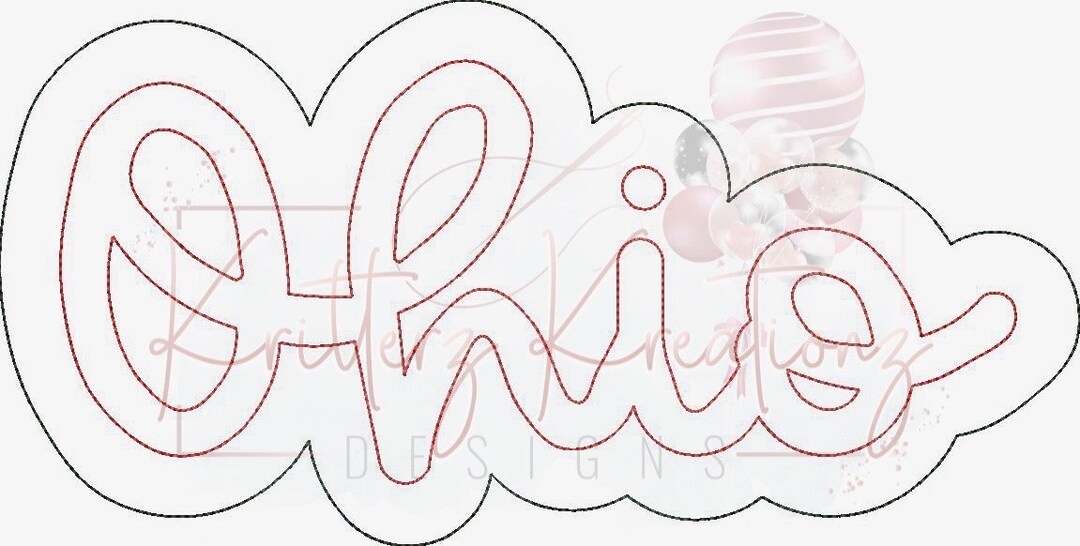 Ohio Double Applique Design. Ohio Offset Applique Design. State Name ...