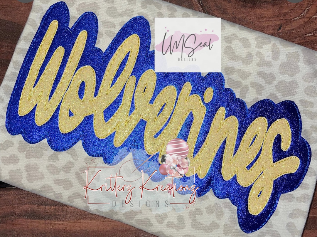 Wolverines Double Applique Design. Wolverines Offset Applique Design ...