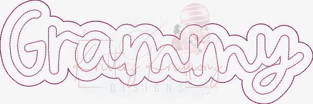 Grammy Double Applique Design. Grammy Offset Applique Design. Grandma ...
