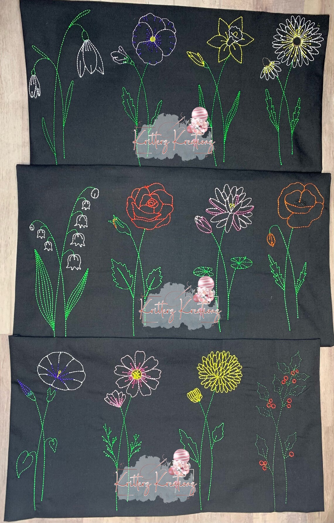 Birth Month Flower Embroidery Design Set 2. Birth Month - Etsy