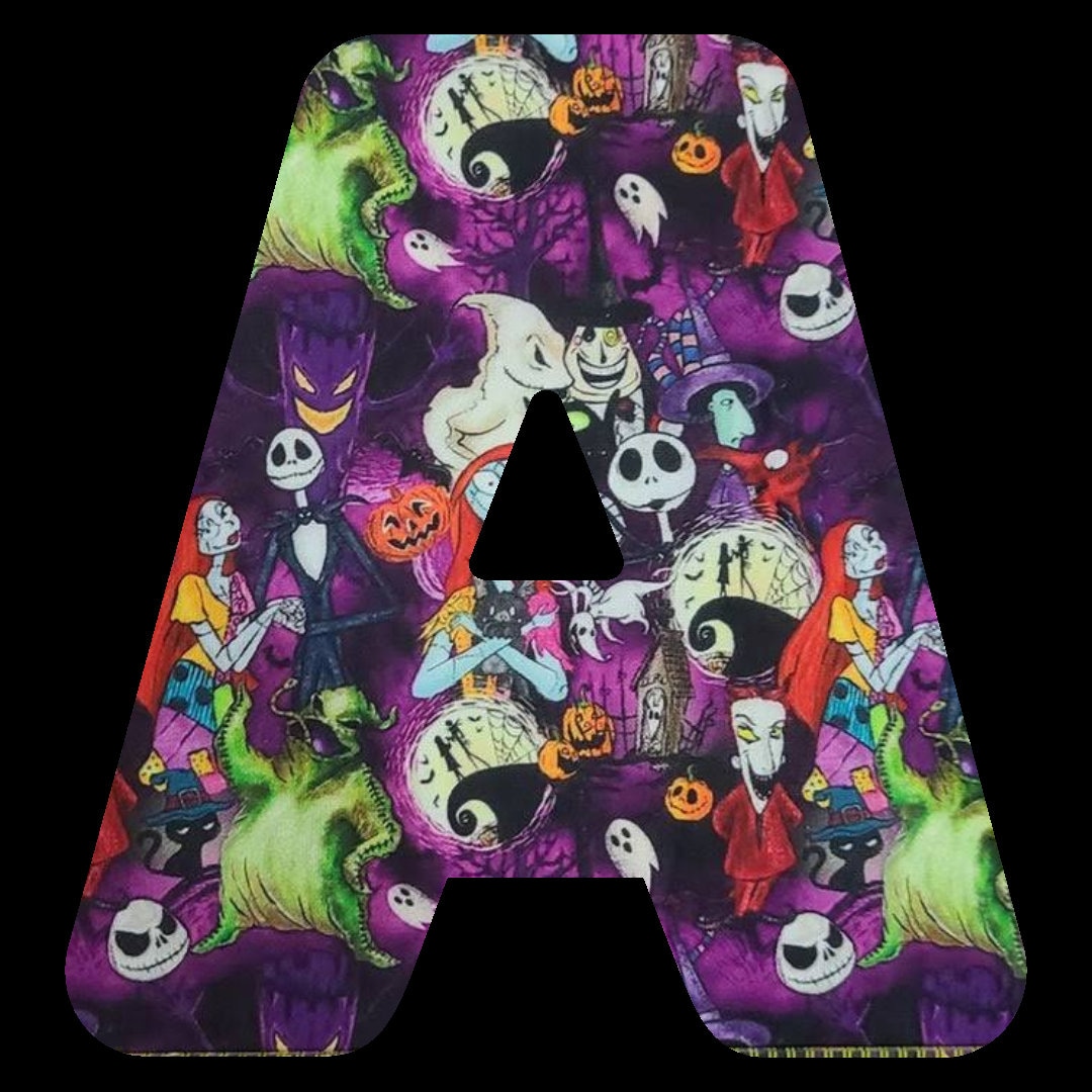 Nightmare Before Christmas Inspired Doodle Letters Full - Etsy