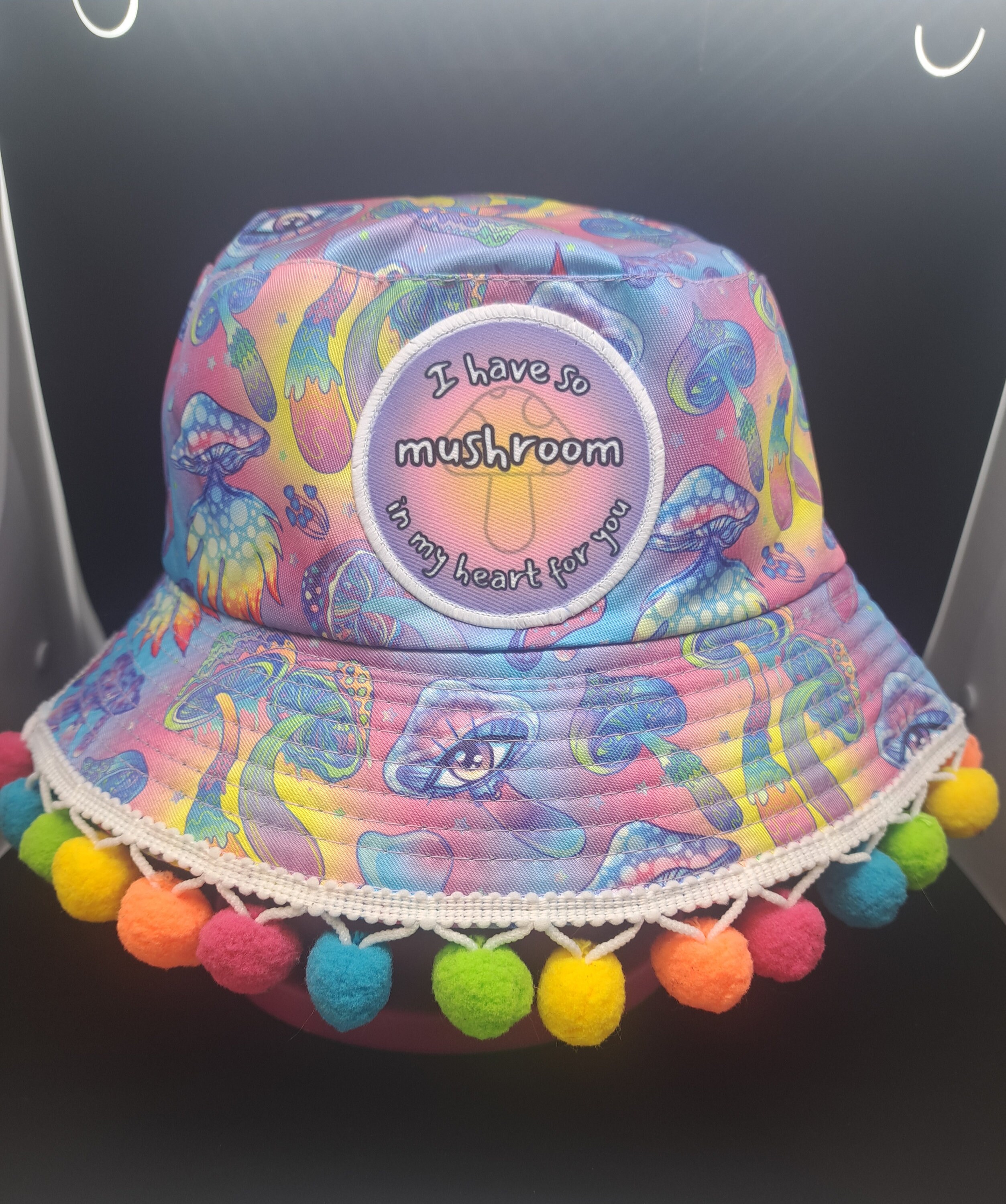 Trippy Mushroom Bucket Hat With or Without so Mush Room Patch ...