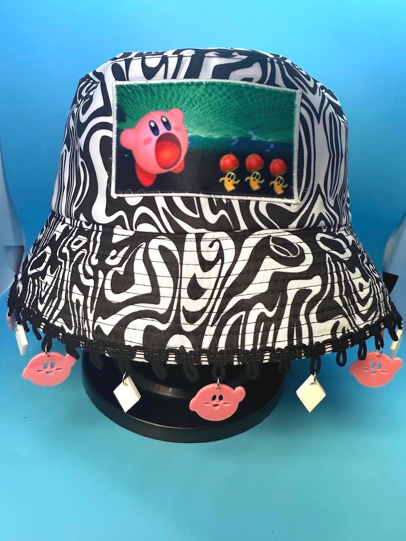 Kirby Inspired Bucket Hat / Festival Hat / Rave Hat - With or Without ...