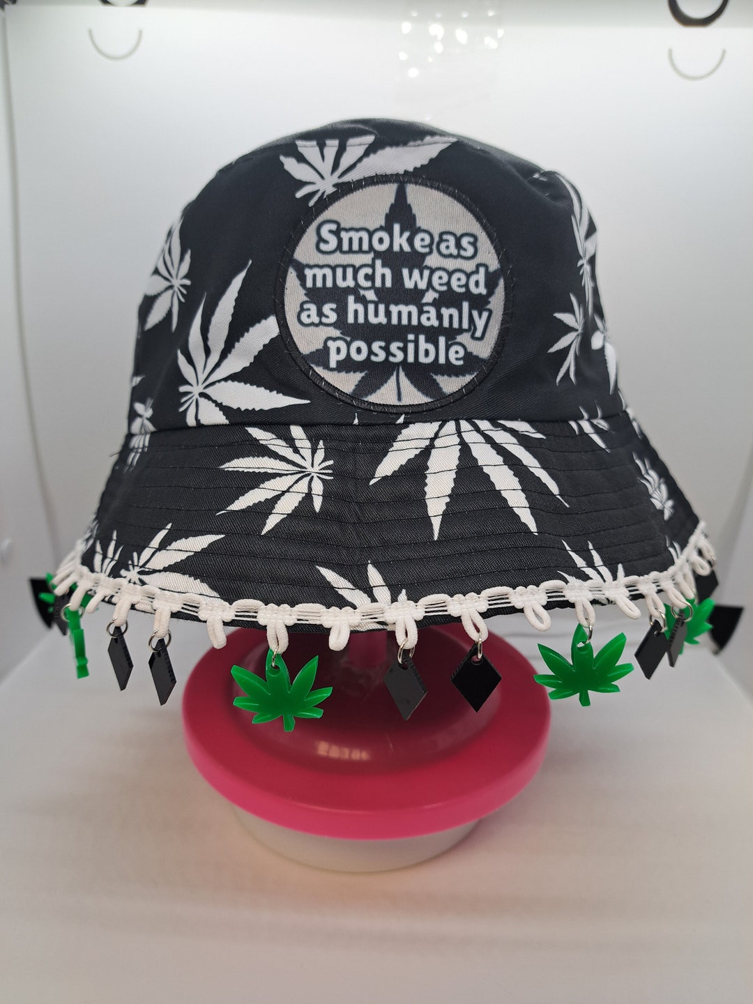 Marijuana Bucket Hat With "smoke as Much Weed as Humanly Possible ...