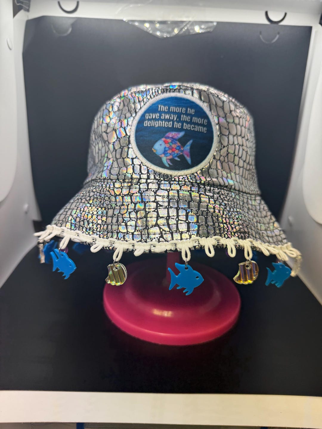 Rainbow Fish Inspired Bucket Hat / Festival Hat / Rave Hat - With or ...