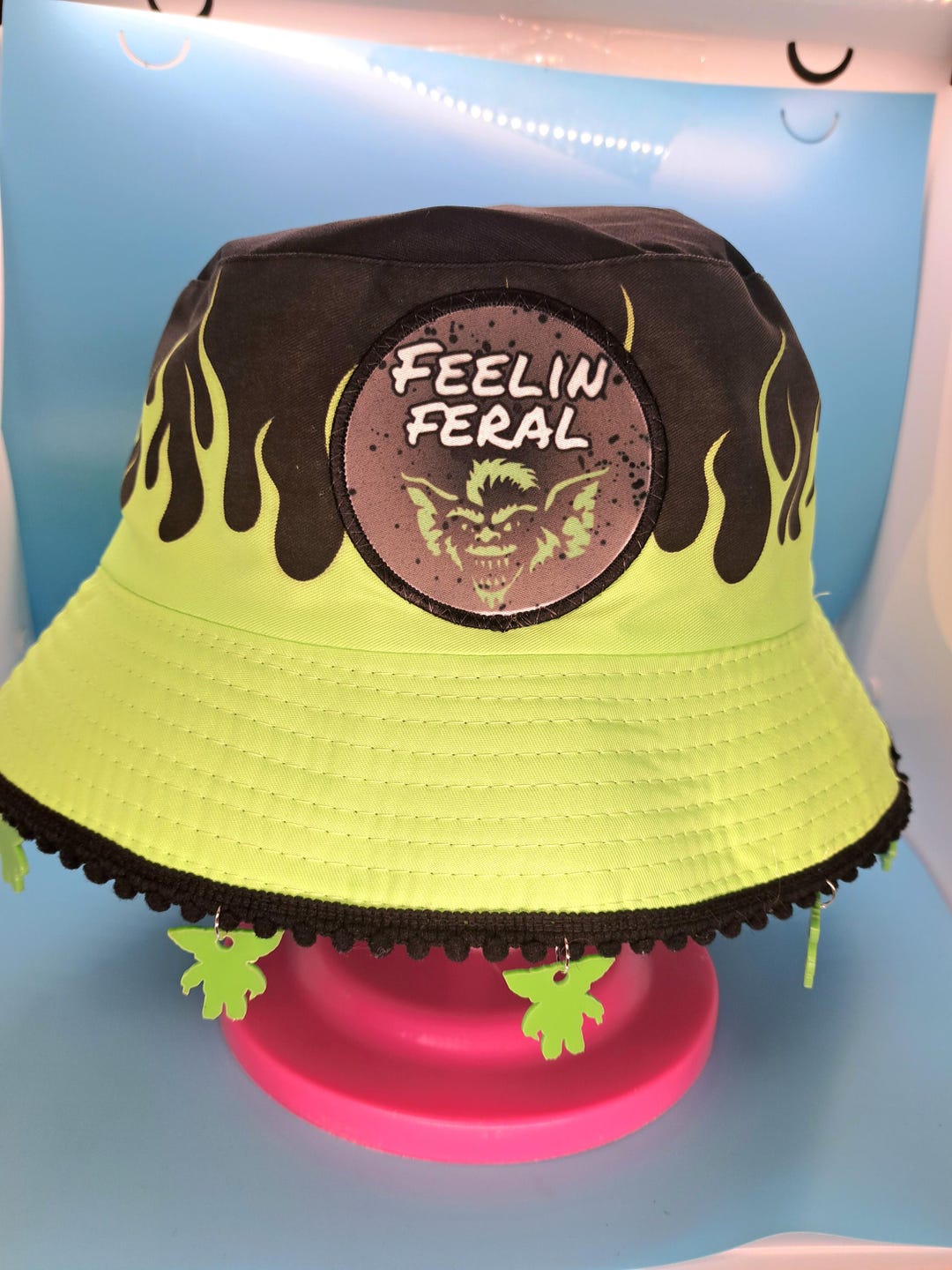 Feelin Feral - Gremlin Bucket Hat / Festival Hat / Rave Hat - With or ...