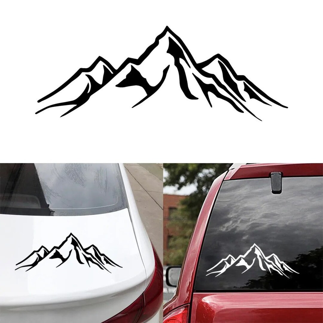 Mountain Car Decal - Etsy