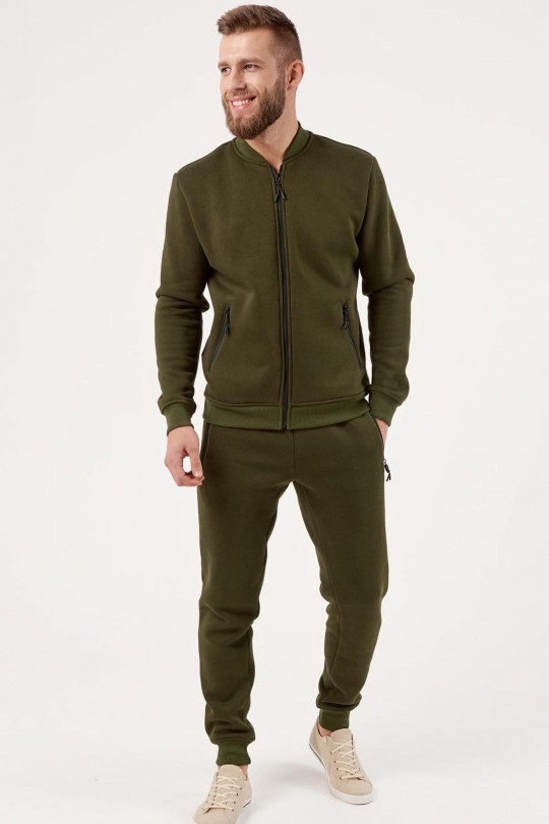 Trendy Men's Tracksuit Set High Quality Jacket-bomber and Joggers ...