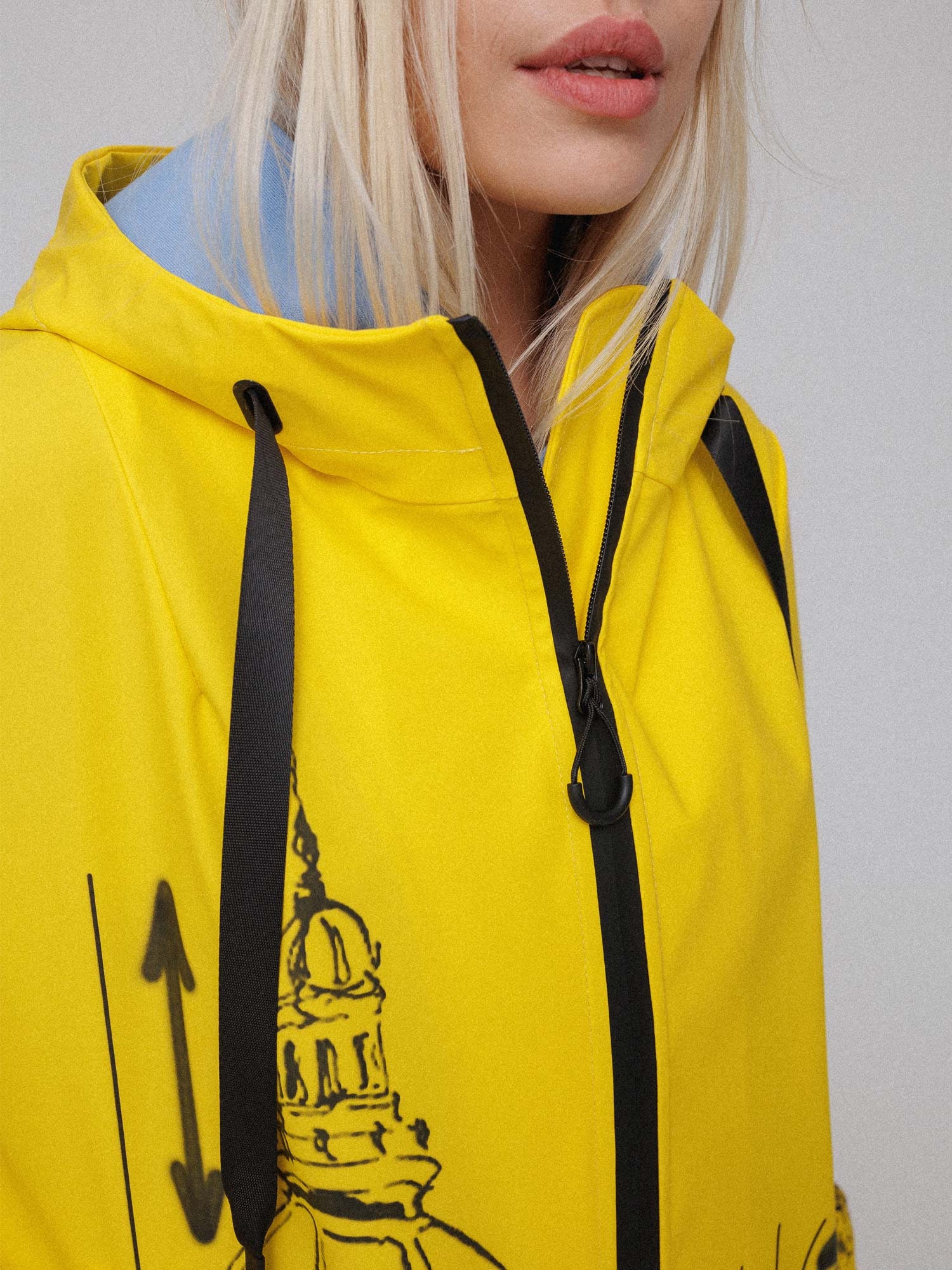 Raincoat With Architectural Pattern, Raincoat, Water-repellent Coat ...