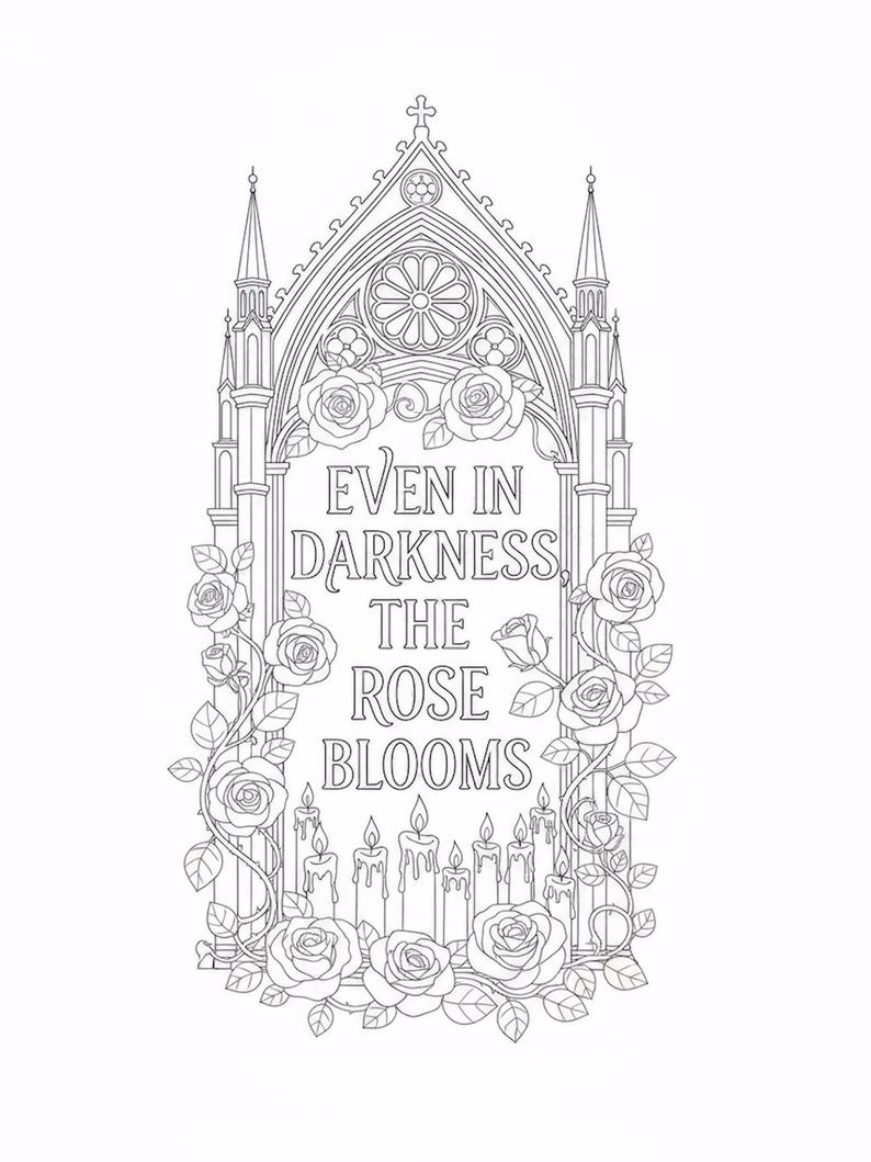 Fall Gothic Mindfulness Printable Art Pack | Stress Relief Digital ...