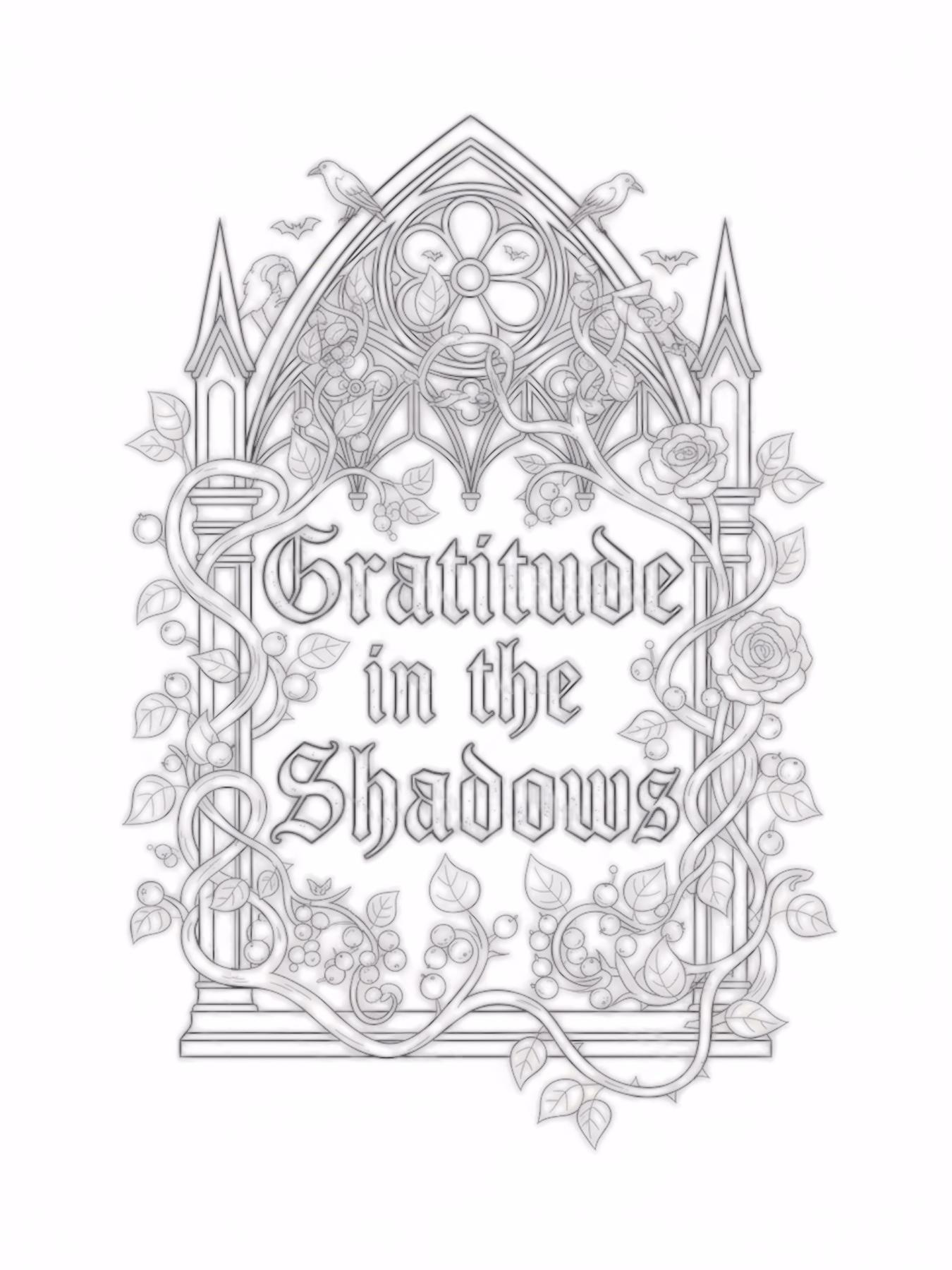 Fall Gothic Mindfulness Printable Art Pack | Stress Relief Digital ...