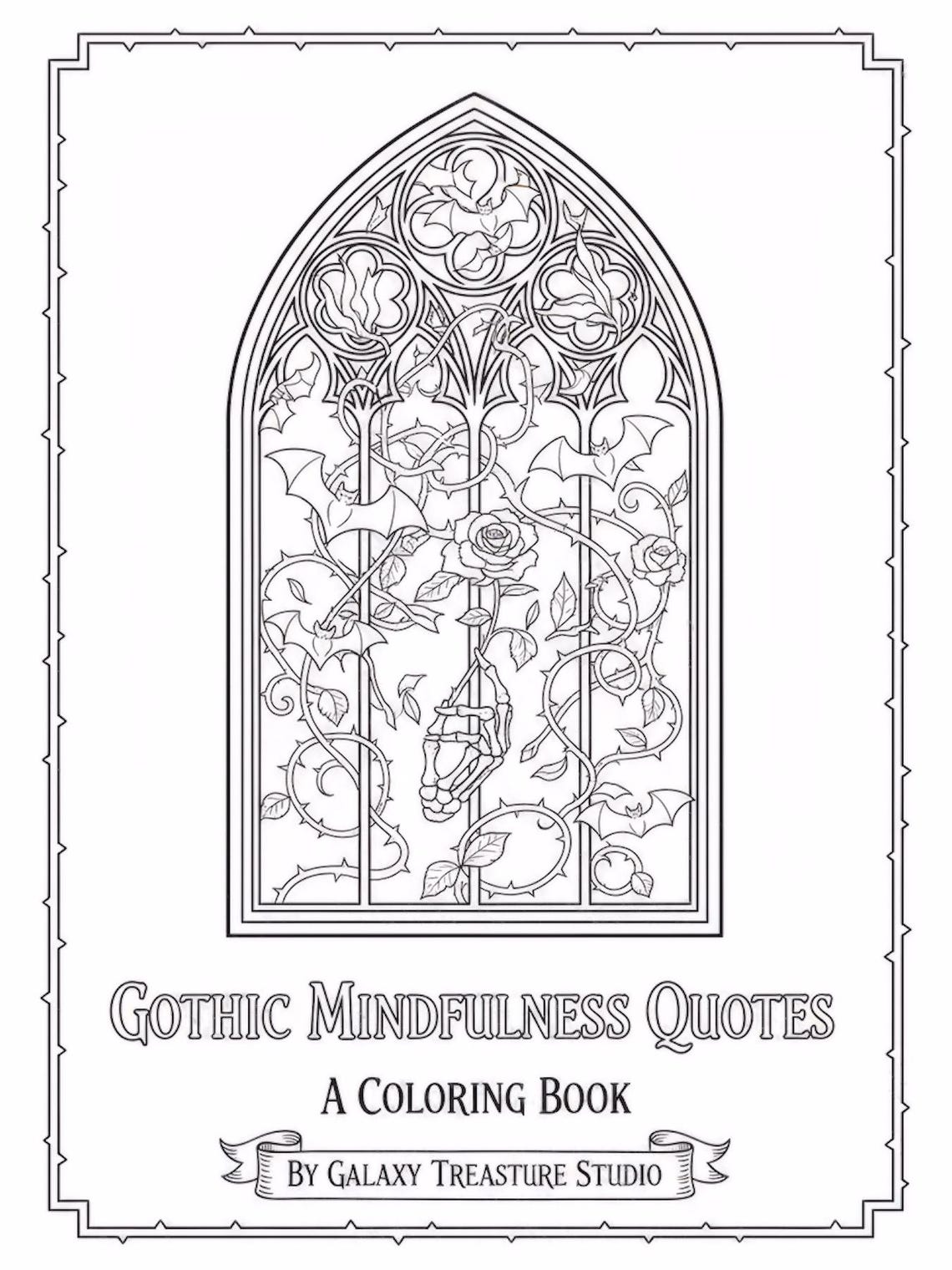 Fall Gothic Mindfulness Printable Art Pack | Stress Relief Digital ...