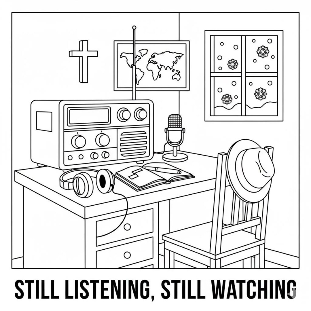 Still Listening, Still Watching Printable Coloring Page for Seniors ...
