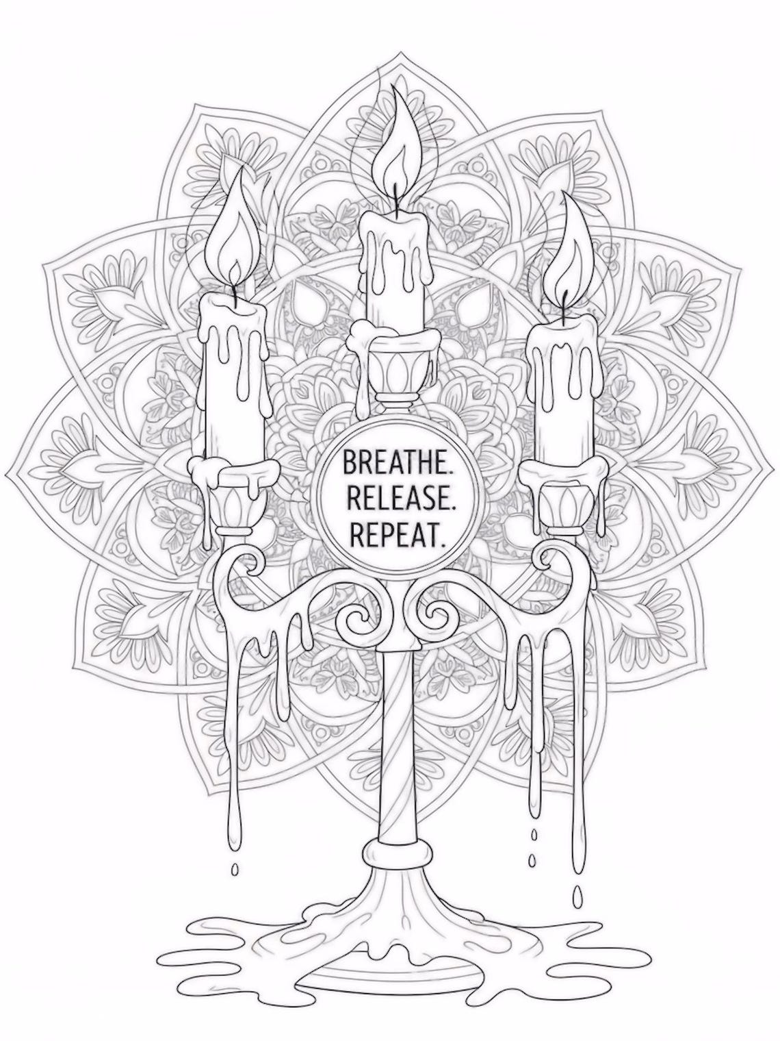 Fall Gothic Mindfulness Printable Art Pack | Stress Relief Digital ...